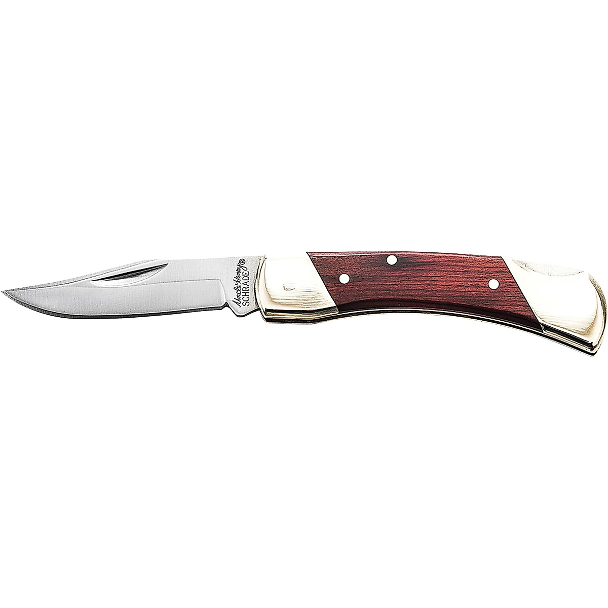 Uncle Henry LB3 Brown Bear 5.1in High Carbon S.S. Folding Knife with a 2.2in Clip Point Blade and Wood Handle for Outdoor Survival, Camping and Hunting