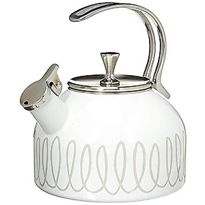Kate Spade New York 886301 Charlotte Street Gray Metal Kettle, Grey, 2.5 qt (2.4 L)