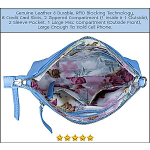 Mou Meraki Genuine Leather Crossbody Purse and Handbags - Crossover Bag Over the Shoulder Women