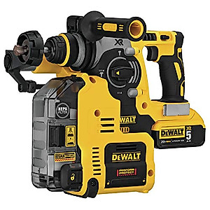 DEWALT 20V MAX XR Rotary Hammer, SDS Plus, L-Shape, On-Board Dust Extractor, 1-Inch (DCH273P2DHO)