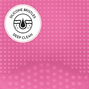 S&T INC. Face Scrubber for Skin Care, Silicone Face Exfoliator, 4 Pack, Lime/Pink