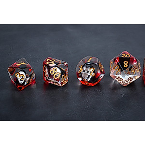 3DEGOS Horror Boogeyman of Evil DND Dice Set for Dungeons and Dragons Gifts, D&D, D and D, Pathfinder, Accessories, D20, Polyhedral, Resin Dice, Metal, Dice Tray, Tower, Bag, Box