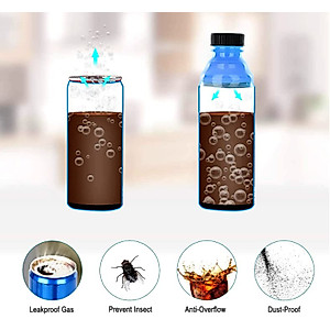 Duehut 3 PCS Soda Bottle Caps Drink Bottle hat Reusable Soda Can hat Snap On Pop Drink Covers Lid Protector Can Change Soda Caps, Can Be Used for Soda,Sprite, Beer Cans(3 Colors)