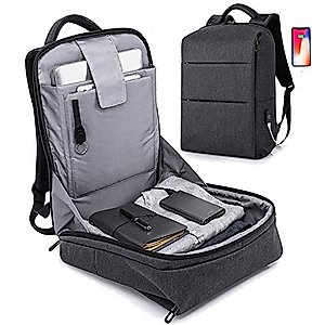 JUMO CYLY Anti-Theft 17inch Business Laptop Backpacks with USB, Water Resistant College School Backpack Fits 15.6 Inch Laptop