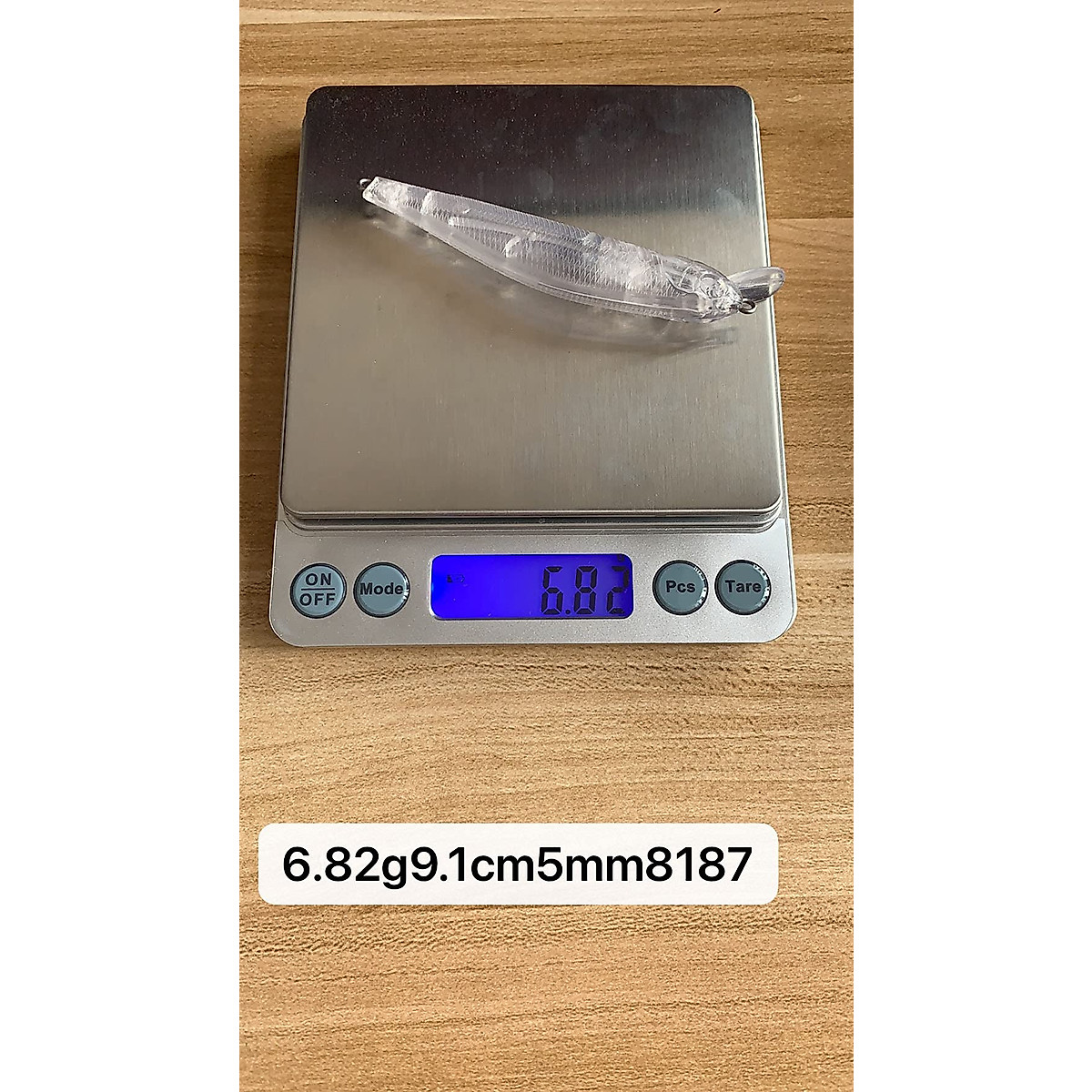 10pcs Unpainted Crank Bait Fishing Body Minnow Bait top Water 92mm 6.8g Blank Lures Clear Hard 8187 Free 5mm Eye