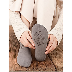 SHENHE Women's 4 Pairs Lace Slipper Ankle Socks Non Slip Dance Yoga Grip Socks Multicolor One Size