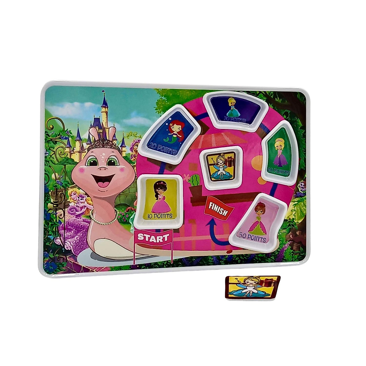 K'ONIJO Fun Picky Eaters Maze Plate Adventure: Unlock New Tastes, Follow the Path to the Hidden Treat! Fairy Princess Themed