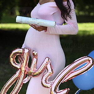 Gender Reveal Confetti Cannon Bulk - Set of 2 - Heart Shaped Blue Confetti Cannon | Gender Reveal Ideas, Boy Gender Reveal Poppers | Gender Reveal Cannon | Baby Gender Reveal Confetti Popper Pink for Girl Gender Reveal