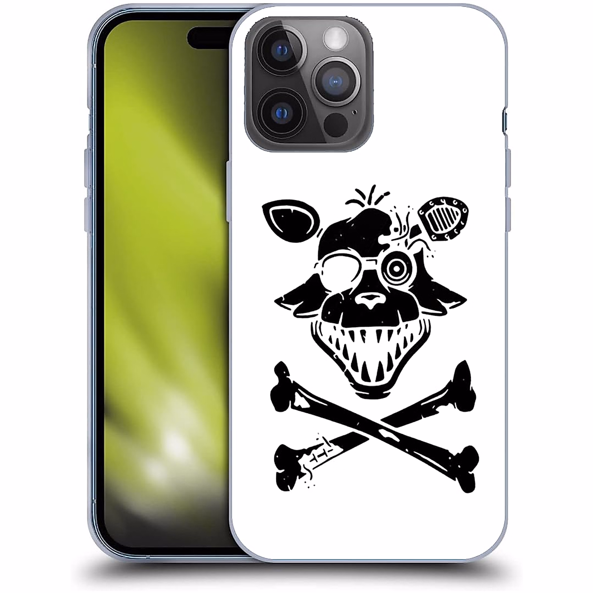 EXQST Phone case FNAF Bumper Foxy Compatible with iPhone 14 Slim Bumper Clear Shockproof Transparent Protective 5G Transparent