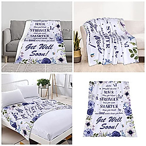 KJACGAD Get Well Soon Gifts for Women Sympathy Gifts Thinking of You Gifts Inspirational Spiritual Gifts After Surgery Gifts Feel Better Gifts for Women Christmas Throw Blanket 60X50 Inch