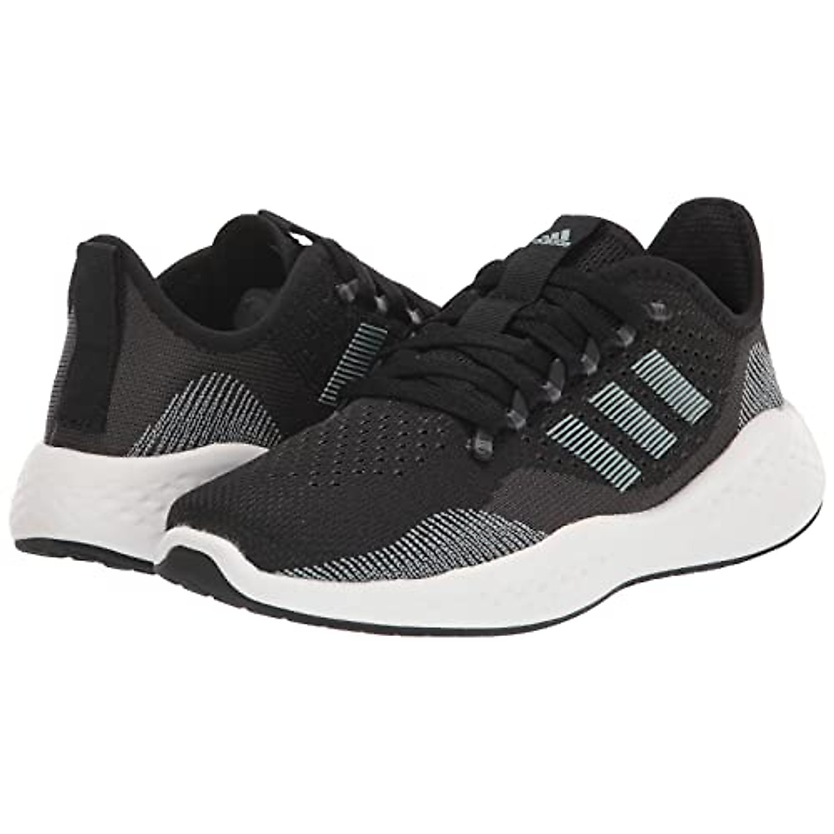 adidas Women's Fluidflow 2.0 Running Shoe, Core Black/Magic Grey Metallic/Carbon, 8