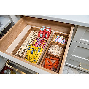 Lipper International Acacia Organizer Tray, 3-Compartments, 12" x 4 1/8" x 1 3/4"