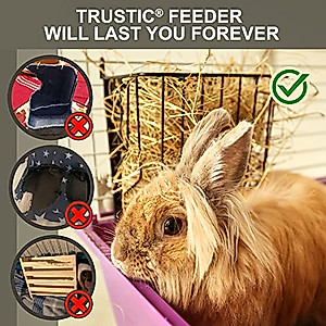 Hay Feeder for Rabbit, Guinea Pig, Bunny, Chinchilla, Heavy Duty Metal Rack Hay Holder - 7.3x4.3x6.7 inch
