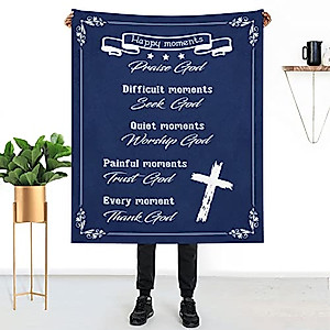 LSEOMIO Christian Gifts for Women Men - Gifts for Women Birthday Unique - Inspirational Gifts for Women Men - Religious Gift for Women - Throw Blankets for Couch Sofa Bed Warm Gifts 50"X 60"