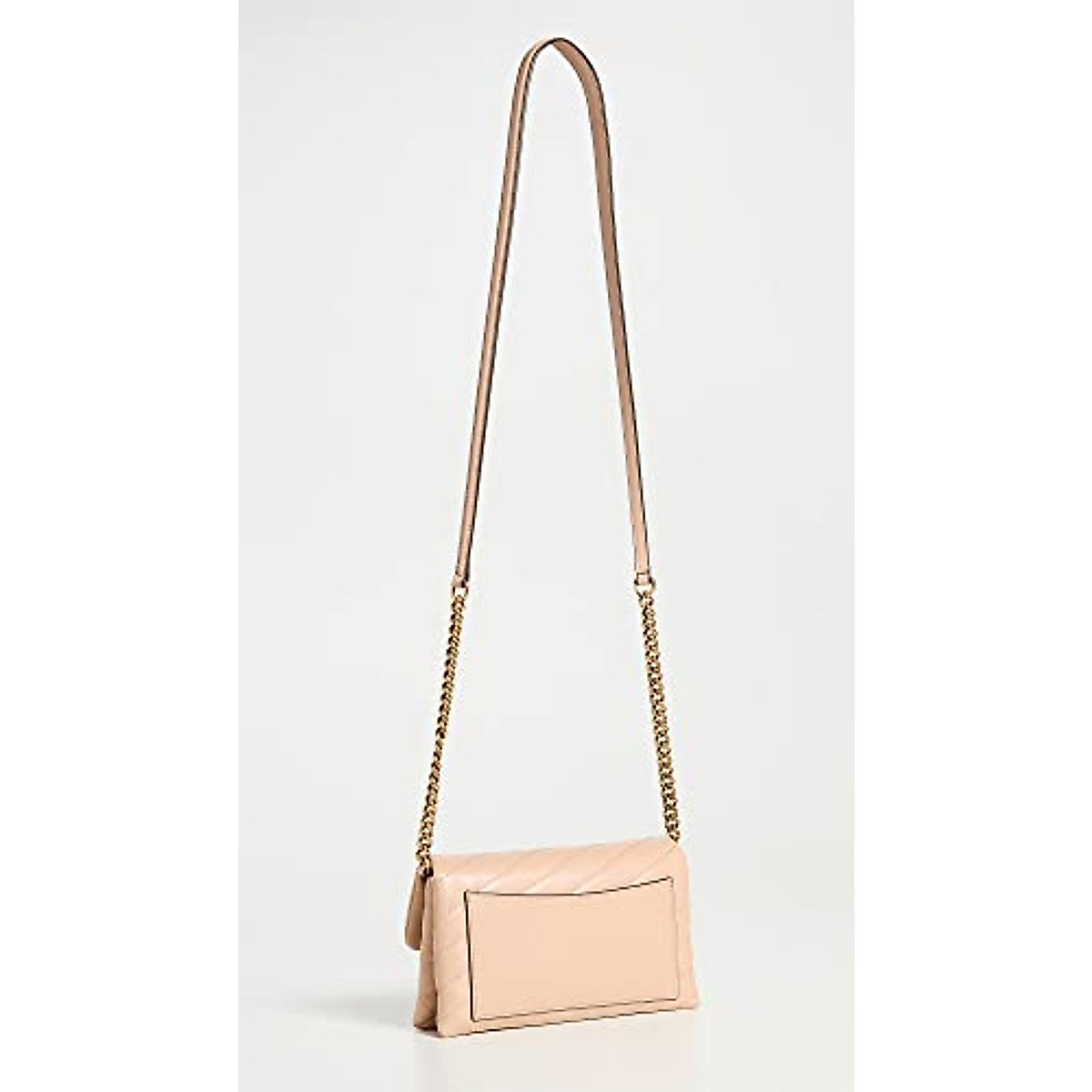 Tory Burch Women's Kira Chevron Chain Wallet, Devon Sand, Tan, One Size