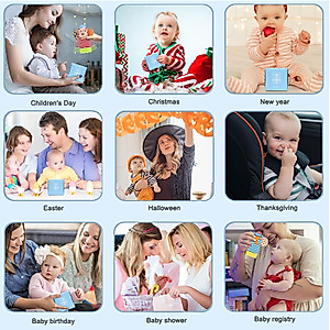 BLOOBLOOMAX Baby Infant Rattle Socks Toys, Sock rattles for Babies 0-24 Months Baby Animal Foot Finder Learning Toy (Cotton A)