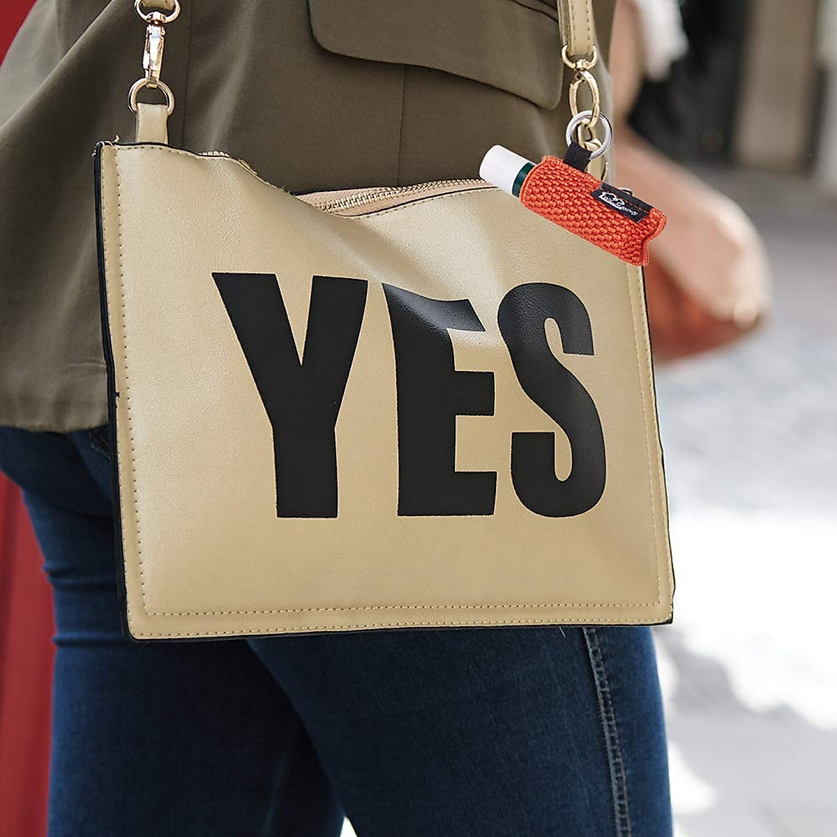 WKieason Lip Balm Sleeves Holder Keychain 5pcs Clip on Chapstick Keychain Holder Pouch Tight-Knit Elastic Lipstick Key Chain Holder