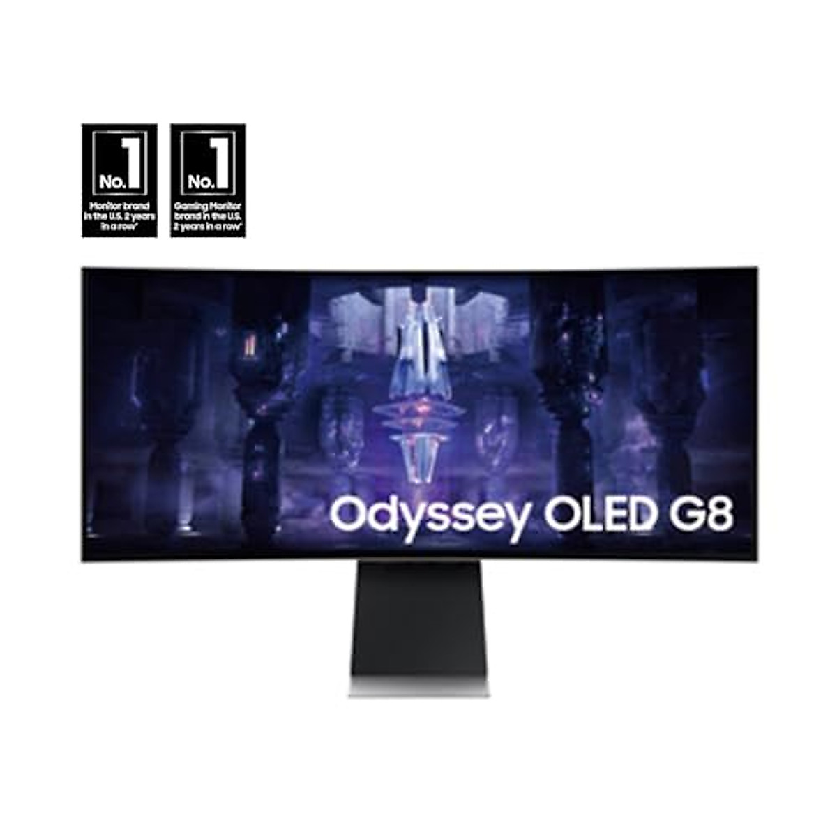 SAMSUNG 34" Odyssey G85SB Series QD-OLED Ultra WQHD Curved Gaming Monitor, 175Hz, 0.03ms, DisplayHDR True Black 400, AMD FreeSync Premium Pro, Advanced Game Streaming, LS34BG850SNXZA, 2023