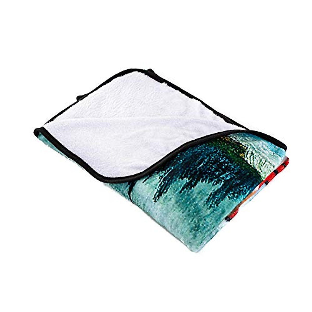 Bob Ross Design Soft Throw Size Fleece Plush Blanket - Fluffy, Warm, Fuzzy & Cozy – 100% Silk-Feel Polyester Perfect for Outdoor or Indoor Bed, Sofa or Couch While Watching TV/Movies - 45 x 60 Inches