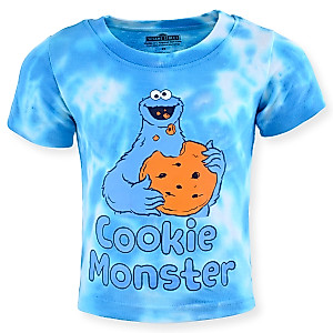 Sesame Street Elmo, Big Bird and Cookie Monster Boys 3 Pack T-Shirts for Infant and Toddler