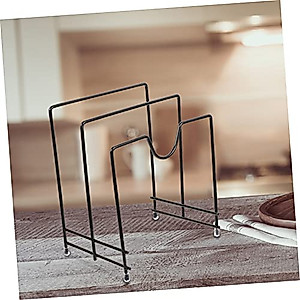 TIDTALEO Chopping Board Rack Kitchen Organizer for Pan Pot Lid Stand Baking Organizer Storage Pot Holders for Kitchen Cutting Board Storage Pan Lid Holder Carbon Steel Storage Box Pot Cover