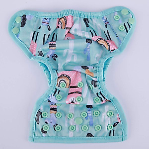 Sigzagor Newborn Baby Diaper Nappy Cover 8lbs-10lbs (Blue Alpaca)