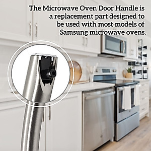 Microwave Door Handle DE94-02933A Replacement for Samsung ME20H705MSS ME16H702SES SMH1816S Microwave Handle Parts