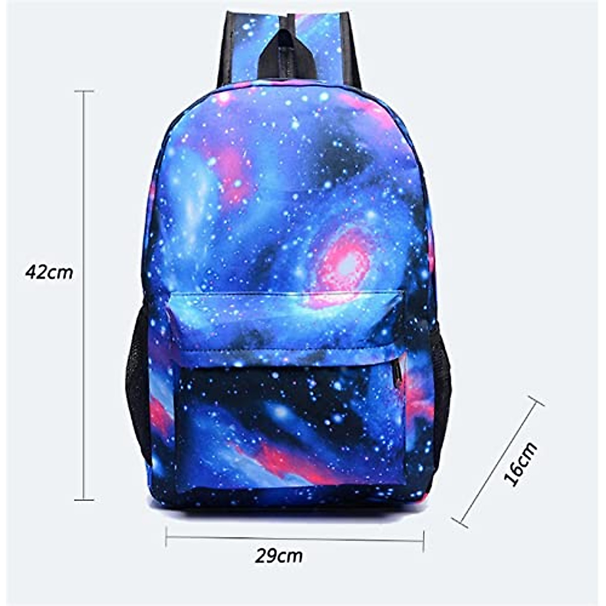 WEIYON Teen Boys Cristiano Ronaldo 3 in 1 School Bookbag Set-Lightweight Canvas Backpack+Shoulder Bag+Pencil Case