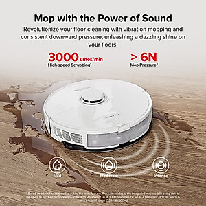 roborock S8 Robot Vacuum and Mop Cleaner, DuoRoller Brush, 6000Pa Suction, ReactiveAI 2.0 Obstacle Avoidance, Sonic Mopping, Auto Lifting Mop, Works with Alexa, Perfect for Pet Hair, White