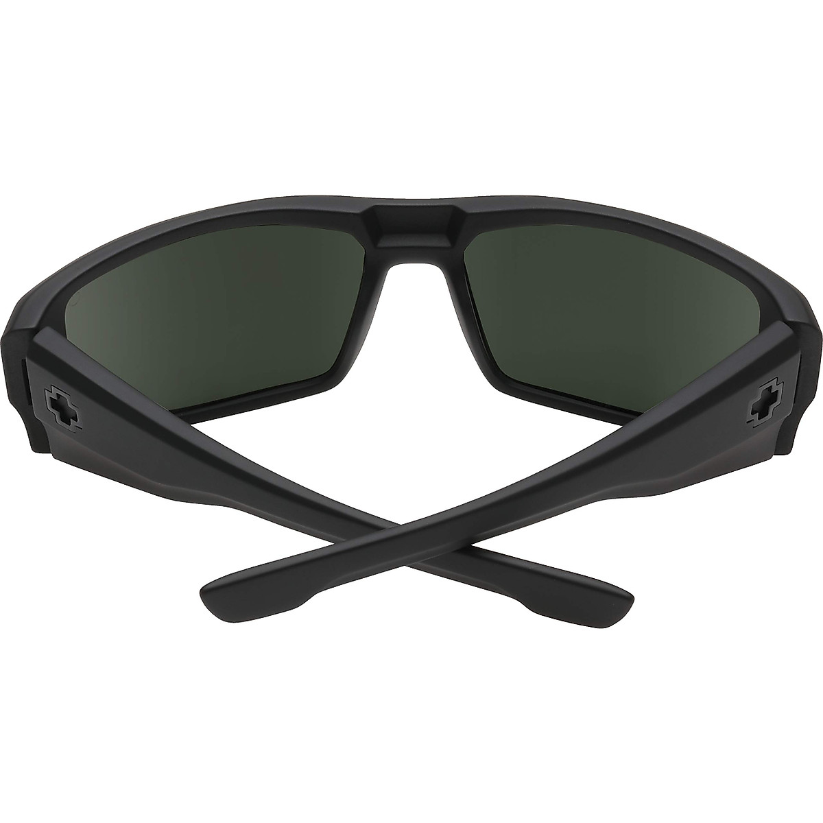 Spy Optic Dirk Wrap Sunglasses, Soft Matte Black/Happy Gray/Green, 64 mm