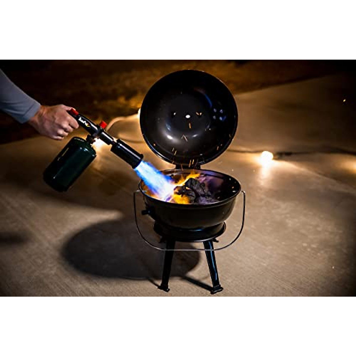 POWERFUL SearPro Charcoal Torch Lighter - Cooking Gadgets - Sous Vide - Cooking Torch - Culinary Kitchen Torch - Flamethrower Meater Gun Lighter - BBQ Propane Torch - Chef Blow Torch Tank Not Included