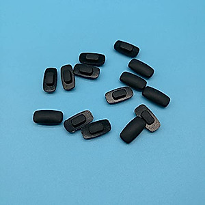 Sunglasses Nose Pads,BEHLINE 5 Pairs Soft Silicone Push-in Eyeglass Nose Piece,Comfort Nose Guards Anti-Slip Glasses Repair Kits Parts,Rectangular/Square 13mm (Black)