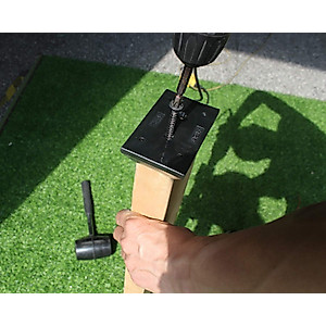 Eapele 20pcs Deck Railing Brackets Connectors for 2x4 Railing Wood Post with 120pcs Wood Screws