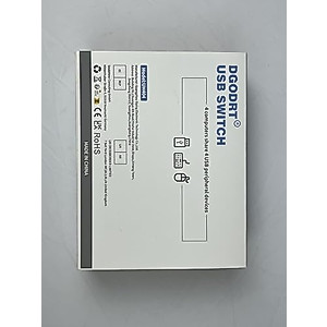 USB Switch 4 in 4 Out, USB Switcher Selector 4 Port for 4 Computer Share 4 USB Devices Keyboard Mouse Printer Scanner with Desktop Controller and Cables