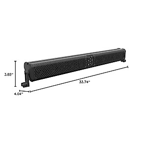 wet sounds Stealth XT 12 Speaker All-in-One Amplified Bluetooth Soundbar with Remote – Black (Renewed)