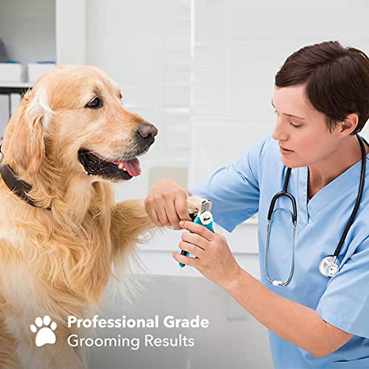 BOSHEL Dog Nail Clippers - Dog Nail Trimmers for Large Dog with Quick Sensor - Pet Nail Clippers for Dogs - Heavy Duty Pet Nail Trimmer with Safety Guard & Dog Nail File Safe at Home Grooming