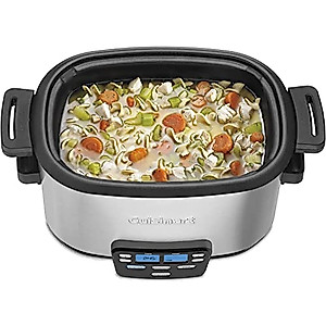 Cuisinart MSC-600 3-In-1 Cook Central 6-Quart Multi-Cooker: Slow Cooker, Brown/Saute, Steamer