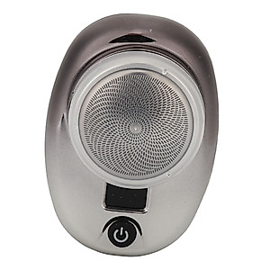 FILFEEL Men's Electric Beard Trimmer with LED Display, Cordless Mini USB Rechargeable Clipper, Waterproof, Skin Friendly, High Power,Steel Blades, Portable and Convenient (Black Silver