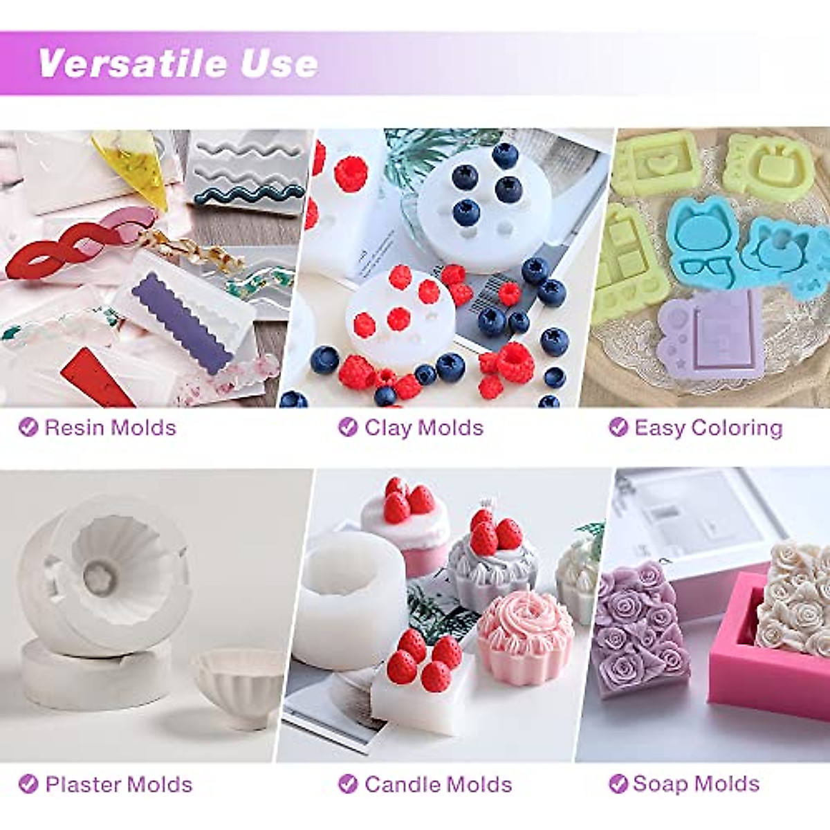 LET'S RESIN Silicone Mold Making Kit Liquid Silicone Rubber Non-Toxic Translucent Clear Mold Making Silicone-Mixing Ratio 1:1-Molding Silicone for Resin Molds,Silicone Molds DIY Manual Making(1Gallon)