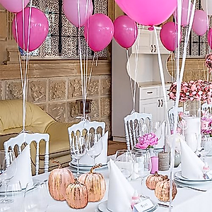 Winlyn 10 Pcs Assorted Artificial Gold Brushed Pink Pumpkins Rustic Decorative Pumpkins Foam Pumpkins for Farmhouse Fall Wedding Baby Shower Halloween Tabletop Centerpiece Mantel Decoration