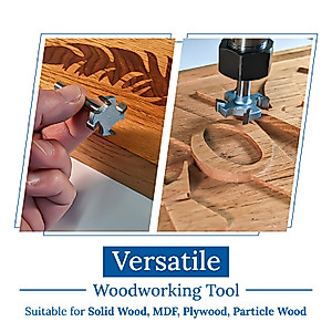 IDC WoodCraft 1" Surfacing CNC Router Bit for Spoilboard, Slab Flattening, Wood Surfacing, Resurfacing Spoil Board - 1" Cutting Diameter, 1/4" Shank, Carbide Tipped - Extra Smooth Woodworking