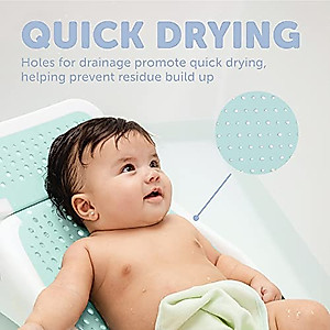 Baby Bather - Bath Support for Bathtub or Sink (0-6 Months) Slip-Resistant & Ergonomic for Newborn Infant (Aqua) - Jool Baby