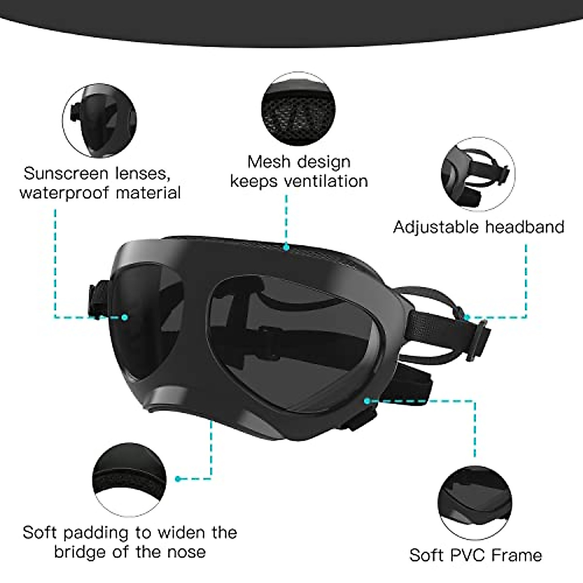 Southvo Dog Goggles Large Breed, Dog Sunglasses, Pet Dog Goggles for Medium-Large Size Dog