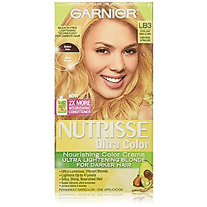 Garnier Nutrisse Ultra Color Nourishing Hair Color Crème, LB3 Ultra Light Beige Blonde, 1-count (Packaging May Vary)