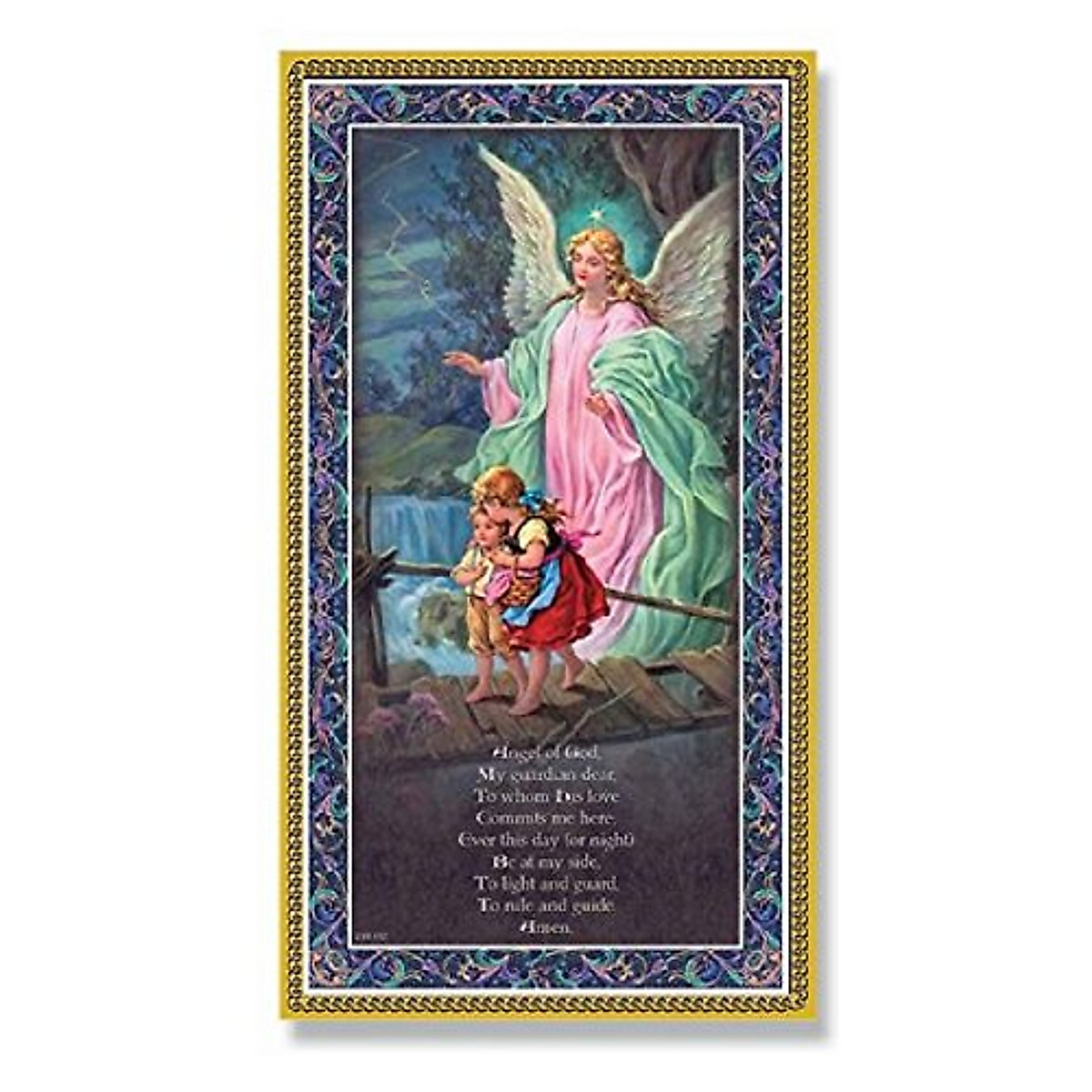 5" x 9" Guardian Angel Plaque with Prayer Ready To Hang
