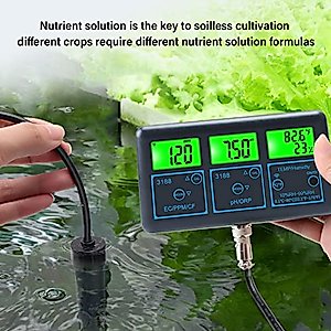 Shanrya Water Quality Tester, WiFi Function 7 in 1 Removable Electrode Real Time Viewing Automatic Calibration ORP Meter for Tuya APP for Aquarium (US Plug 110V)