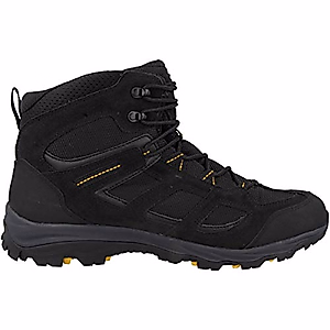 Jack Wolfskin Men's Vojo 3 Texapore Mid Hiking Shoe Boot, Black/Burly Yellow XT, 10.5