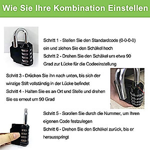 Combination Padlock Heavy Duty Lock - Fretrecy 6.5cm Long Shackle Lock 4 Digit Resettable Combination Lock for School, Gym, Outdoor Shed Locker, Hasp Cabinet, Gate - 2 Pack (Long Shackle)