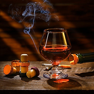 24 Pieces Cork Plugs Cork Stoppers Tasting Corks T-Shape Wine Corks with Plastic Top Wooden Wine Bottle Stopper Bottle Plugs Replacement Corks for Wine Beer Bottle, Glass Bottles (Black, Brown, Gold)