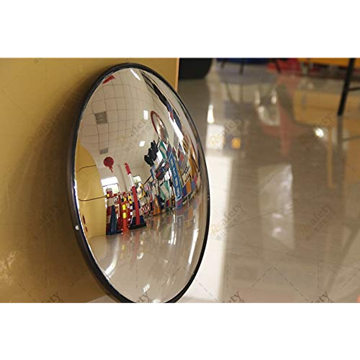 Traffic Curved Convex Wide Angle Mirror, 30 cm / 12", Unbreakable for Road Safety Shop Security with Adjustable Wall Fixing Bracket